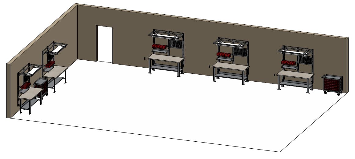 Modular Workbenches | Conveyer & Caster